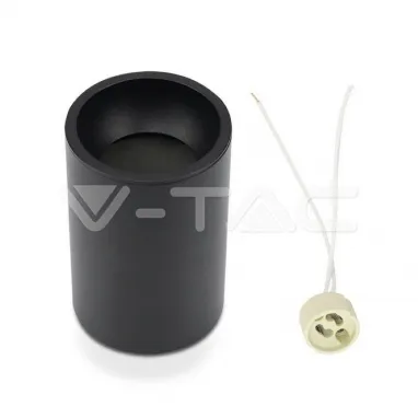 Nadgradna rozetna okrugla upuštena crna V-TAC