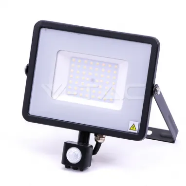 LED reflektor sa senzorom 50W 6400K IP65 Samsung crno telo V-TAC