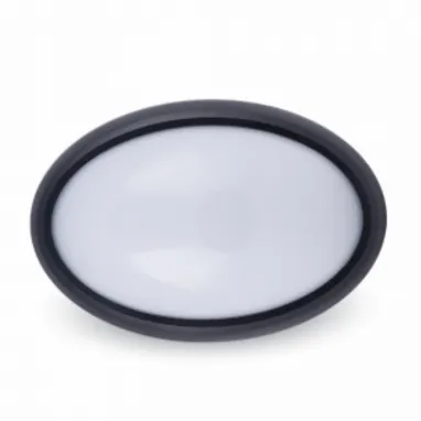 LED ovalna svetiljka 12W 4000K IP54 crna V-TAC