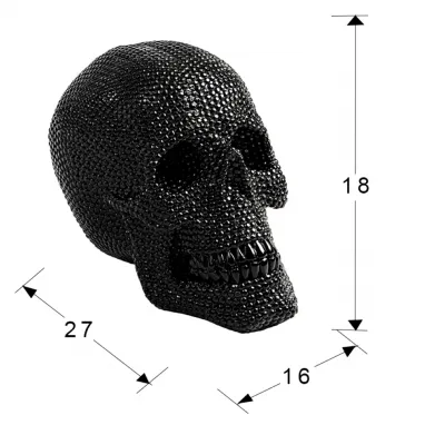 Dekorativna figura Calavera mala crna SCHULLER