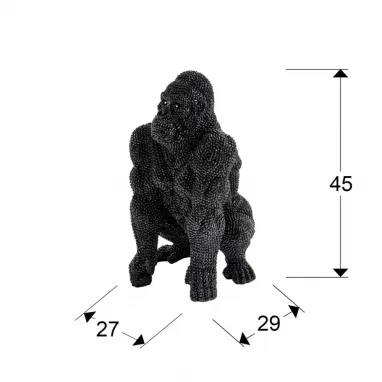 Dekorativna figura Gorila manja crna SCHULLER