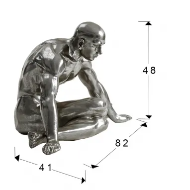Dekorativna figura Yoga srebrna SCHULLER