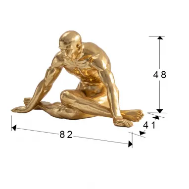 Dekorativna figura Yoga zlatna SCHULLER