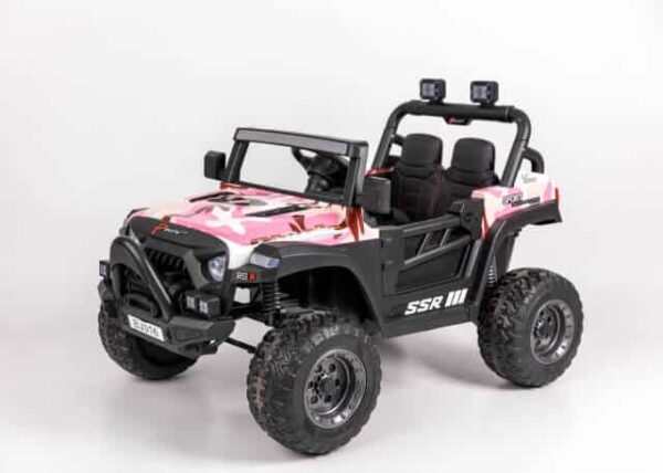 Džip na akumualtor Jeep Brothers Sport sa mekim gumama i kožnim sedištem – roze, BJ016