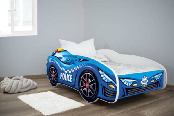 Dečiji krevet sa dušekom 160x80cm (Trkački auto) POLICE, 7429