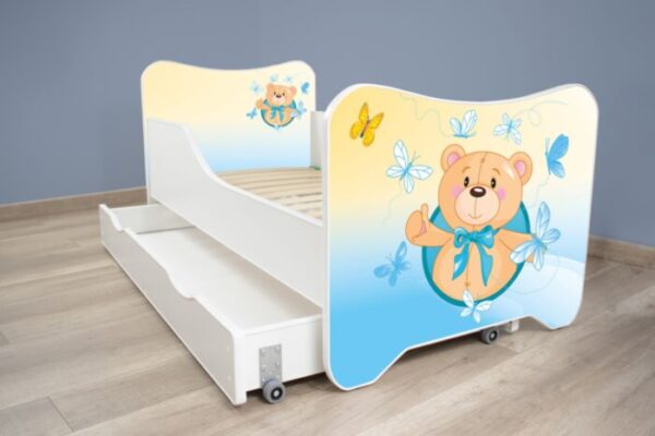 Dečiji krevet sa fiokom i dušekom 160x80cm HAPPY KITTY SMALL TEDDY, 7449