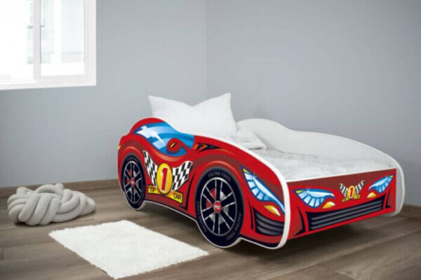 Krevet za decu sa dušekom 160x80cm (Trkački auto) TOP CAR, 7531