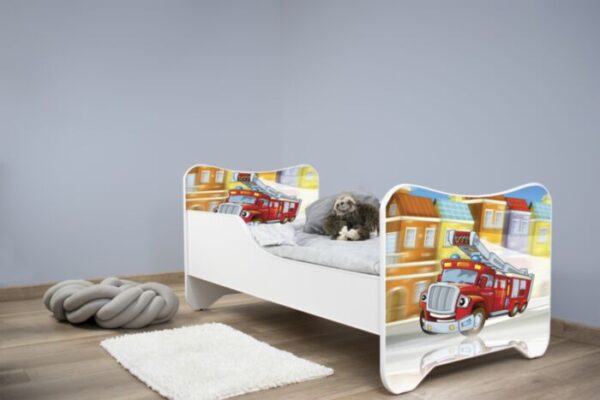 Krevet za decu sa dušekom 160x80cm HAPPY KITTY FIRETRUCK, 7518