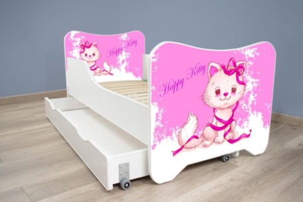 Krevet za decu sa fiokom i dušekom 140x70cm HAPPY KITTY – HAPPY KITTY, 7535F