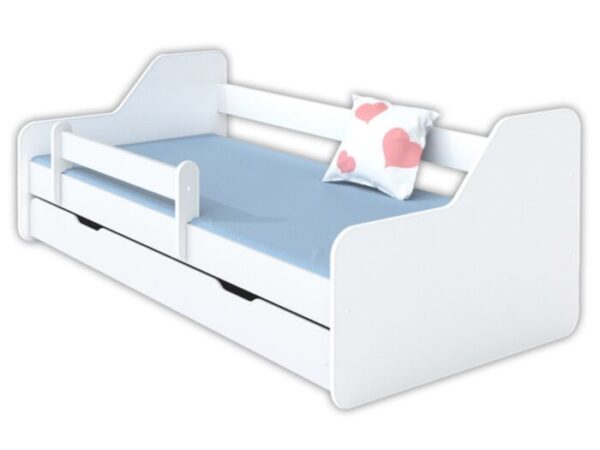 Krevet za decu sa fiokom i dušekom 160X80 DIONE 1 BELI, 7716