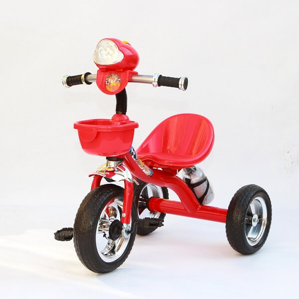Tricikl za decu Y-TS1603B sa led svetlom i flašicom za vodu – crveni, 064839