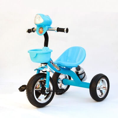 Tricikl za decu Y-TS1603B sa led svetlom i flašicom za vodu – plavi, 064839