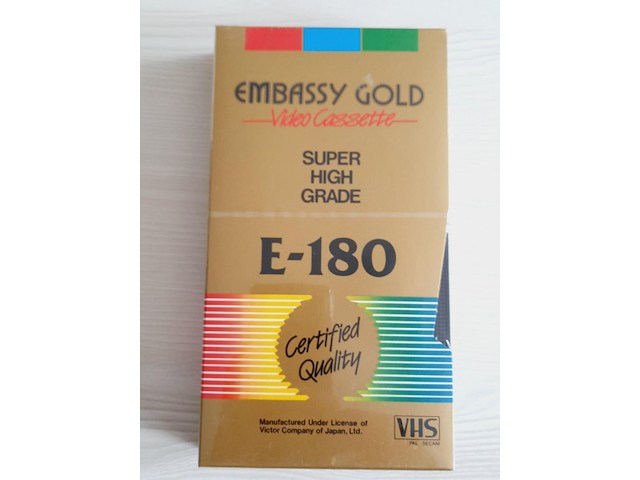 VHS video kaseta prazna EMBASSY GOLD E-180