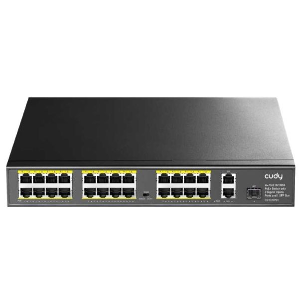 CUDY PoE+ Switch FS1026PS1 24-Port 10/100M, 300W(PFS4226-24ET)