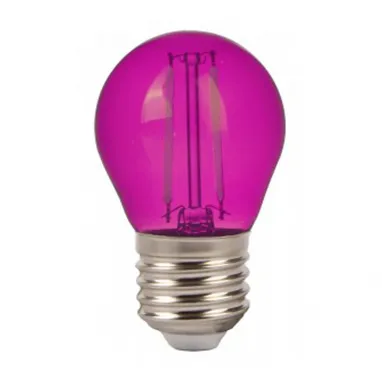 LED sijalica E27 2W pink G45 V-TAC