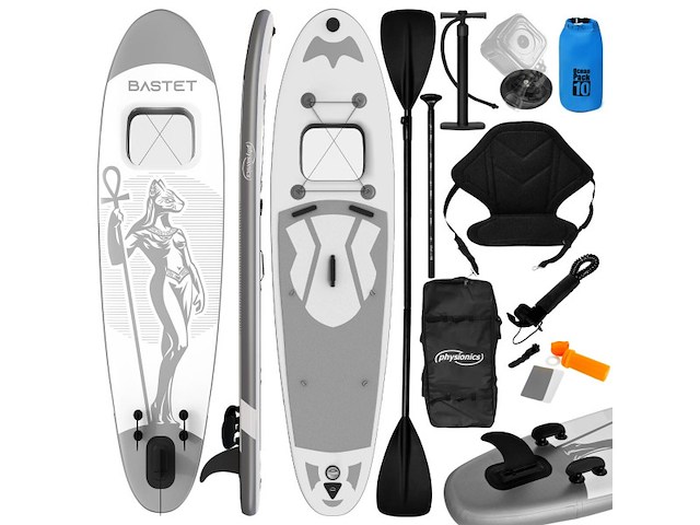 GORILLA SPORTS SUP daska na naduvavanje (305x76x12 cm / Srebrna)