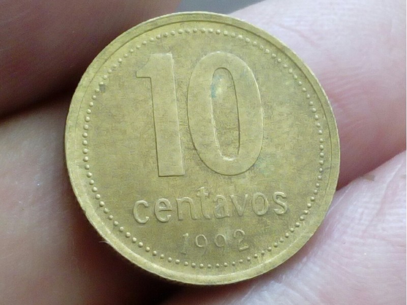 Argentina, 10 centavos 1992