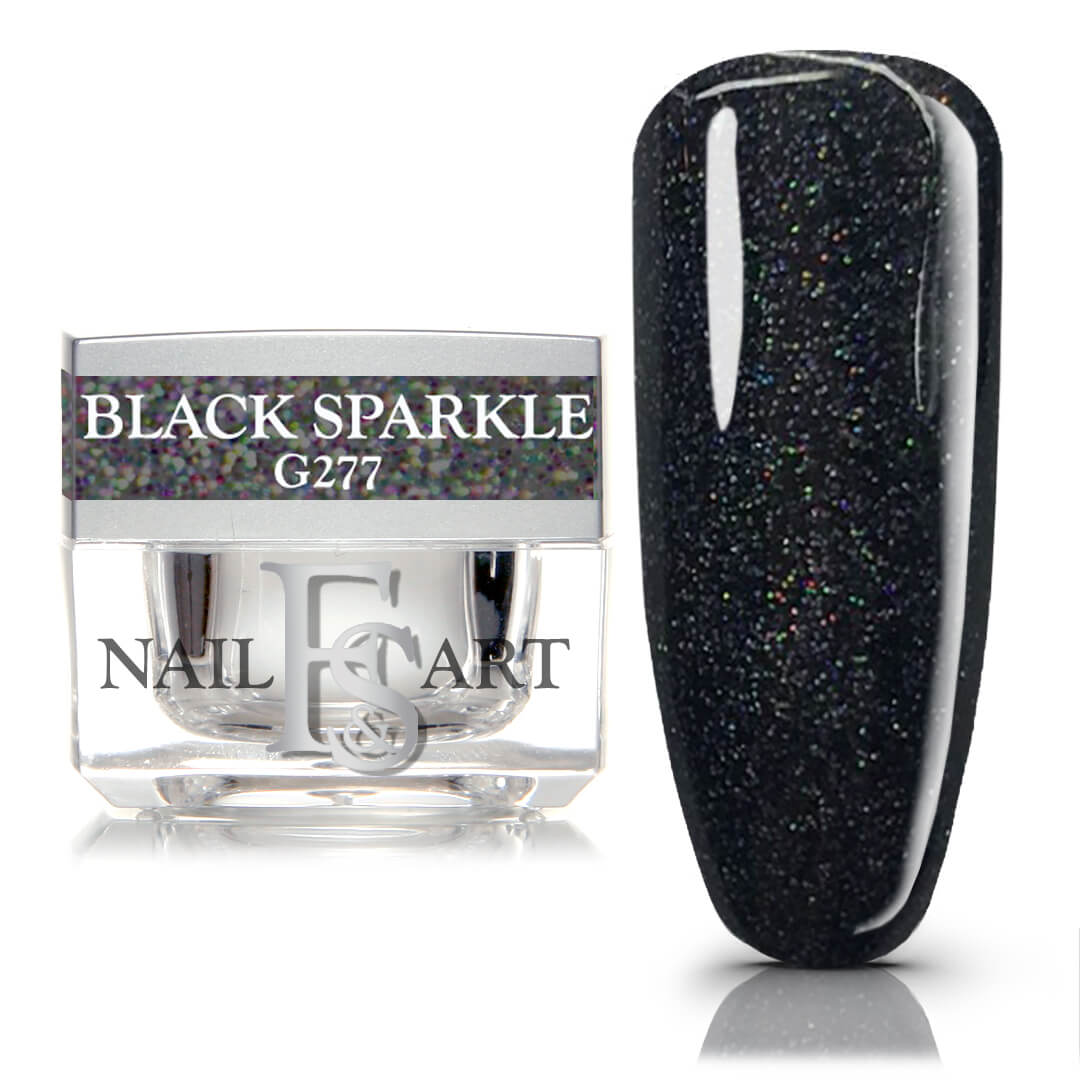 Black Sparkle G277- gel u boji bez fiksiranja