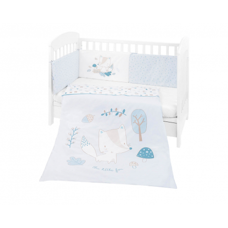 KikkaBoo posteljina sa ogradicom 6pcs 70x140 Little Fox