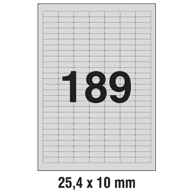 Etikete ILK 25,4x10mm pk100L Fornax F-17