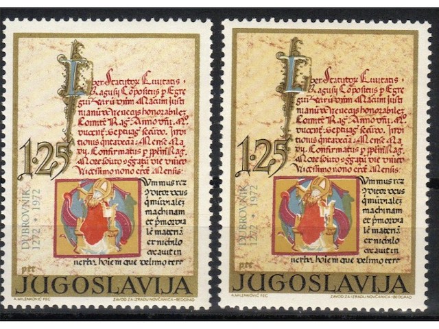 700 god statuta Dubrovačke republik 1972.,dve boje,čist