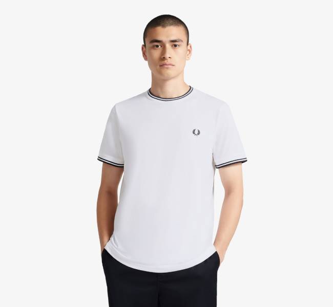 Fred Perry Twin Tipped T-Shirt White