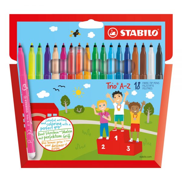 Flomasteri STABILO Trio A-Z set 1/18