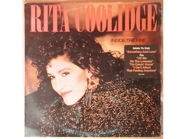 LP RITA COOLIDGE - Inside The Fire (1984) NM/VG-