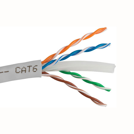 UTP Cat.6 kabl 4x2x0.57mm CCA PVC sivi Brilight
