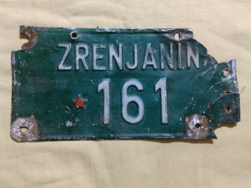Registarska tablica Zrenjanin