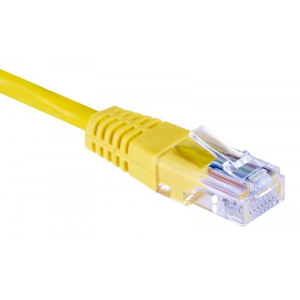 PATCH KABL RJ45 0,25m ŽUTI CAT5E UTP