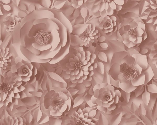A.S. CRÉATION WALLPAPER «FLORAL, 3D, CREAM, RED» 387182