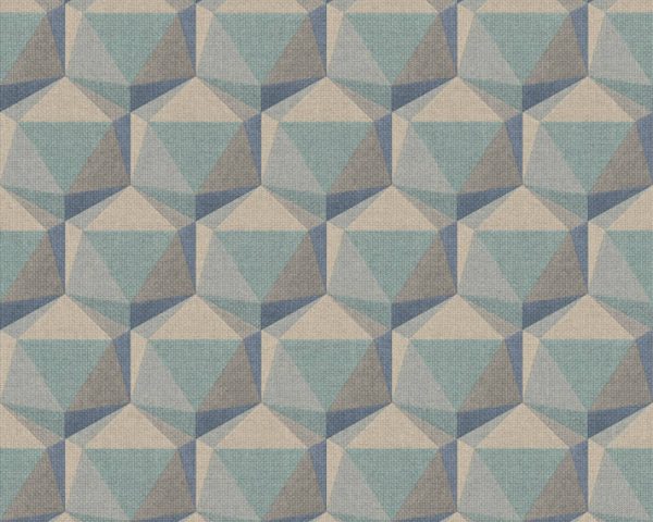 PRIVATE WALLS WALLPAPER «GRAPHICS, BEIGE, BLUE, GREEN, TURQUOISE» 387484