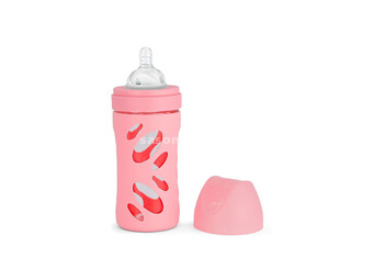 TWISTSHAKE Anti-colic staklena flašica 260ml Pastel Pink