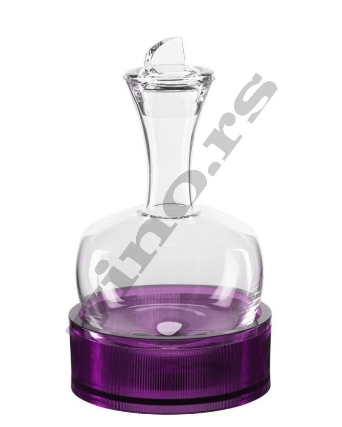 Dekanter Set Alavin 1700 cc + Stopper + Base Violet