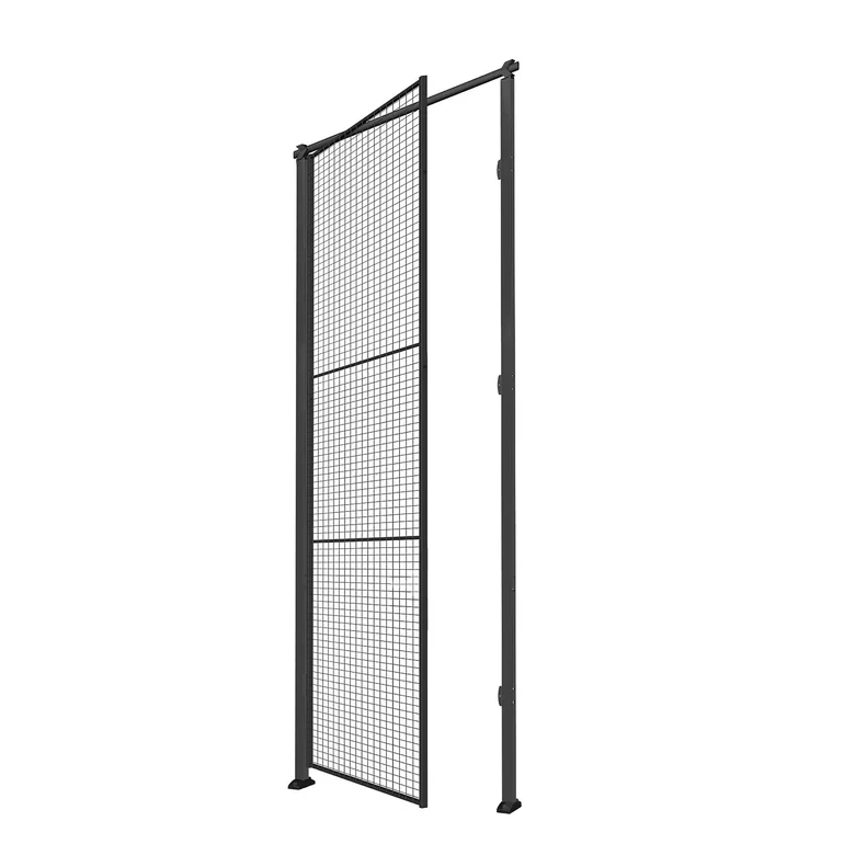Jednokrilna vrata za zaštitnu ogradu sa stubovima i panelom