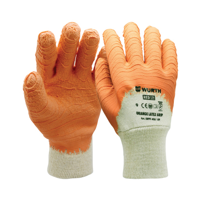 Wurth Rukavice Orange Latex Grip, 0899408110