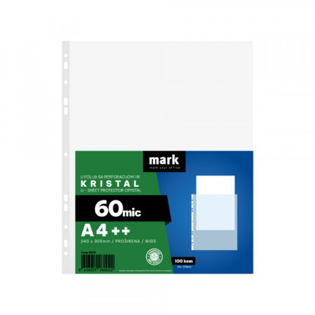 Mark U folija 60 mic 1/100 A4++ kristal 240x305mm ( 8279 )