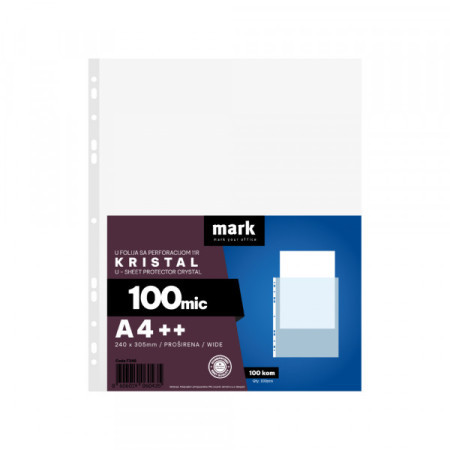 Mark U folija 100 mic 1/100 A4++ kristal 240x305mm ( F348 )