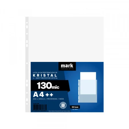 Mark U folija 130 mic 1/50 A4++ kristal 240x305mm ( F349 )