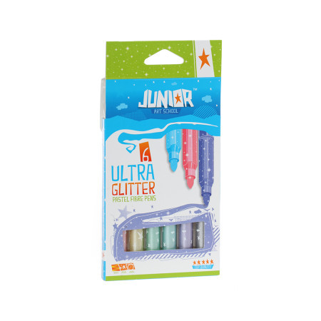 Ultra Glitter, flomasteri sa šljokicama, pastelna, 6K ( 130331 )