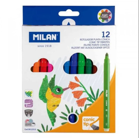Milan flomasteri 12 kom ( MLN612312 )