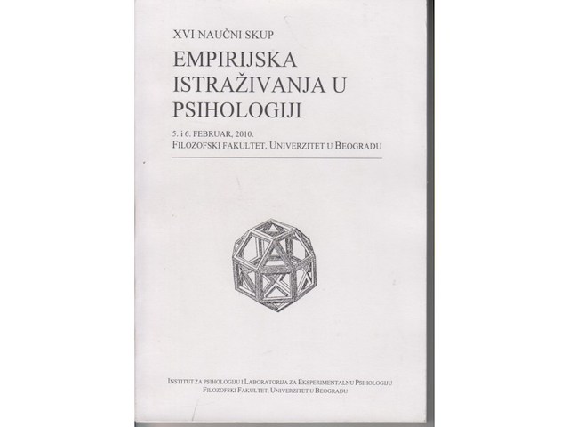 EMPIRIJSKA ISTRAŽIVANJA U PSIHOLOGIJI 5. i 6. II. 2010
