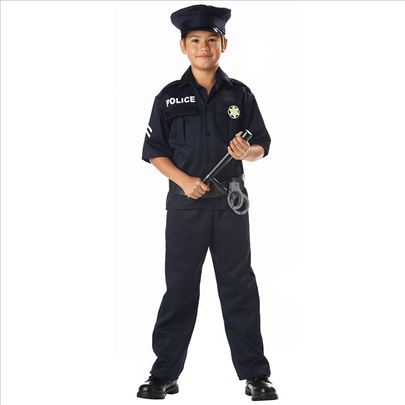 Policajac dečiji kostimi sa kapom i oružjem
