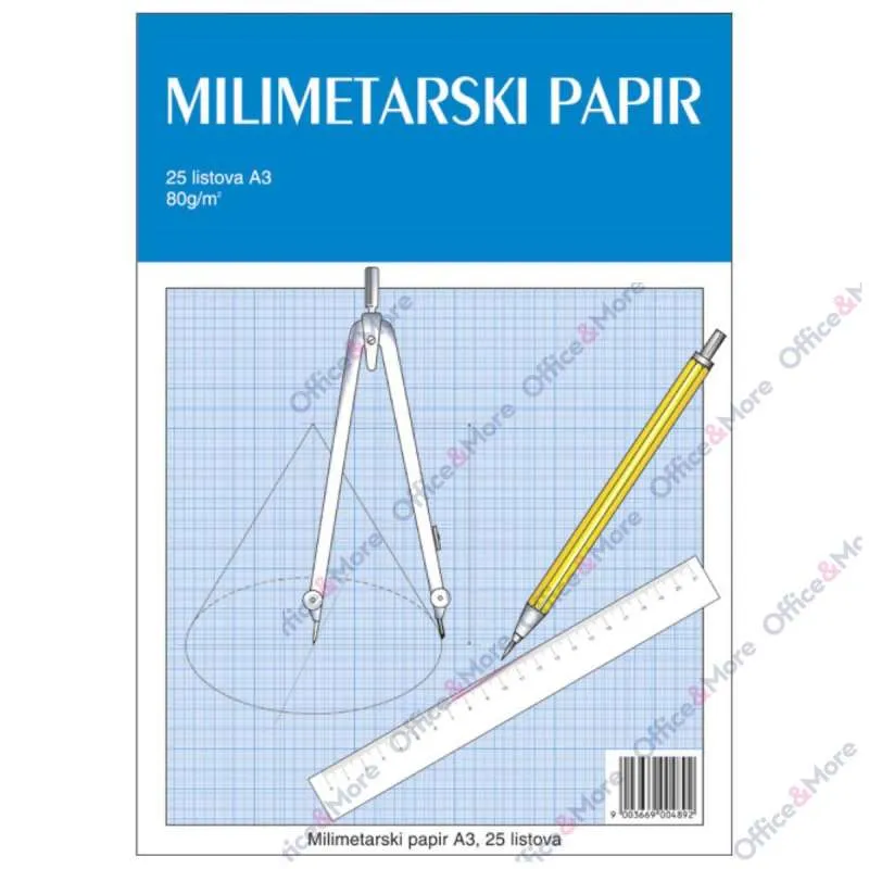 MILIMETARSKI PAPIR A3 25L EDUCA