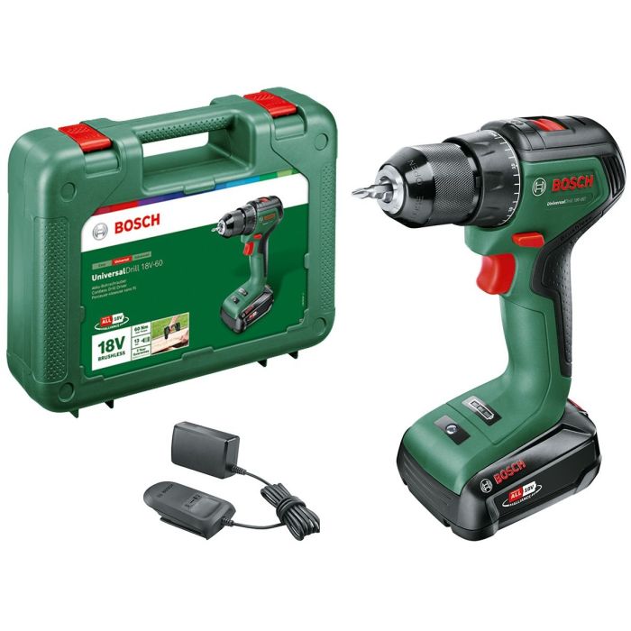 BOSCH UNIVERSALDRILL 18V-60 AKU BUŠILICA - ODVRTAČ 2,0 AH