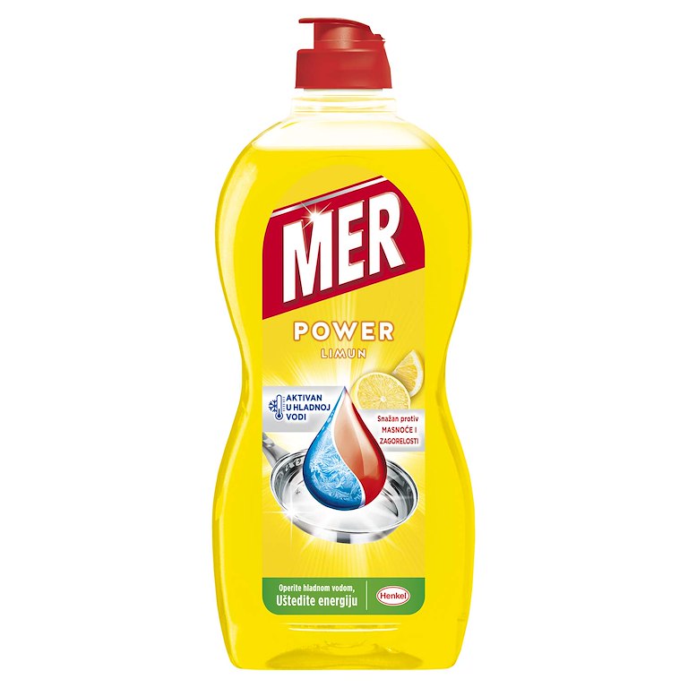 Mer power deterdžent za sudove limun 450ml