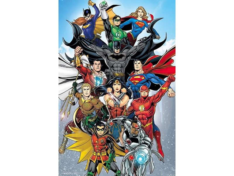 Justice League Original DC Marvel poster NOVO