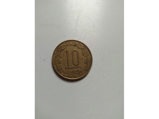 10 franaka, Francuska Ekvatorijalna Afrika, 1958.