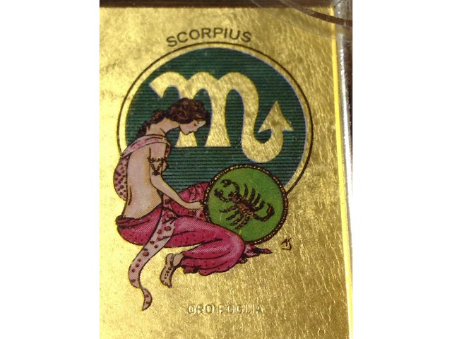 Slika ulje na zlatnom listiću-Škorpija,Horoskopski znak